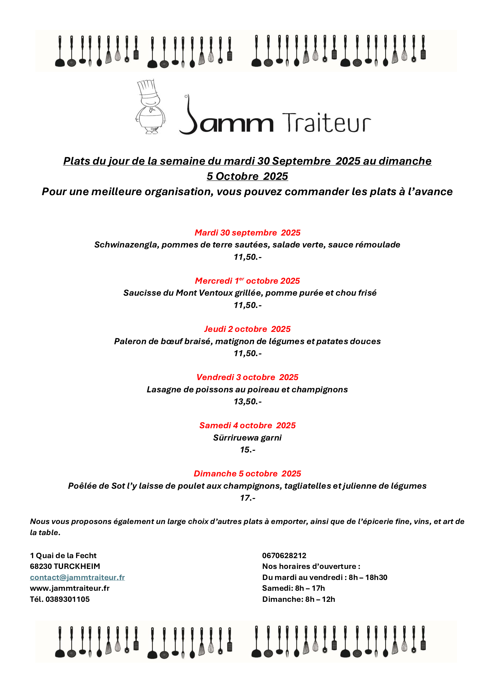 Jamm Traiteur – Plats cuisinés, épicerie fine, vins et art de la table ...